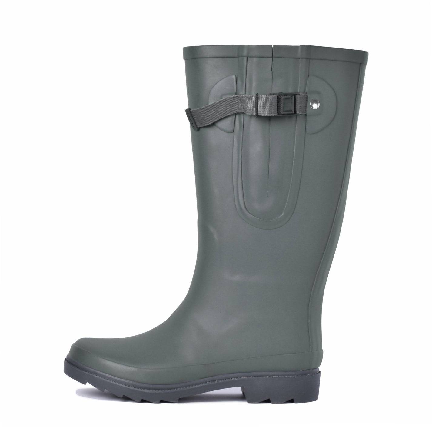 Charcoal Grey Tall Wide-Calf Wellies – Slimmer Fit Through the Foot ...